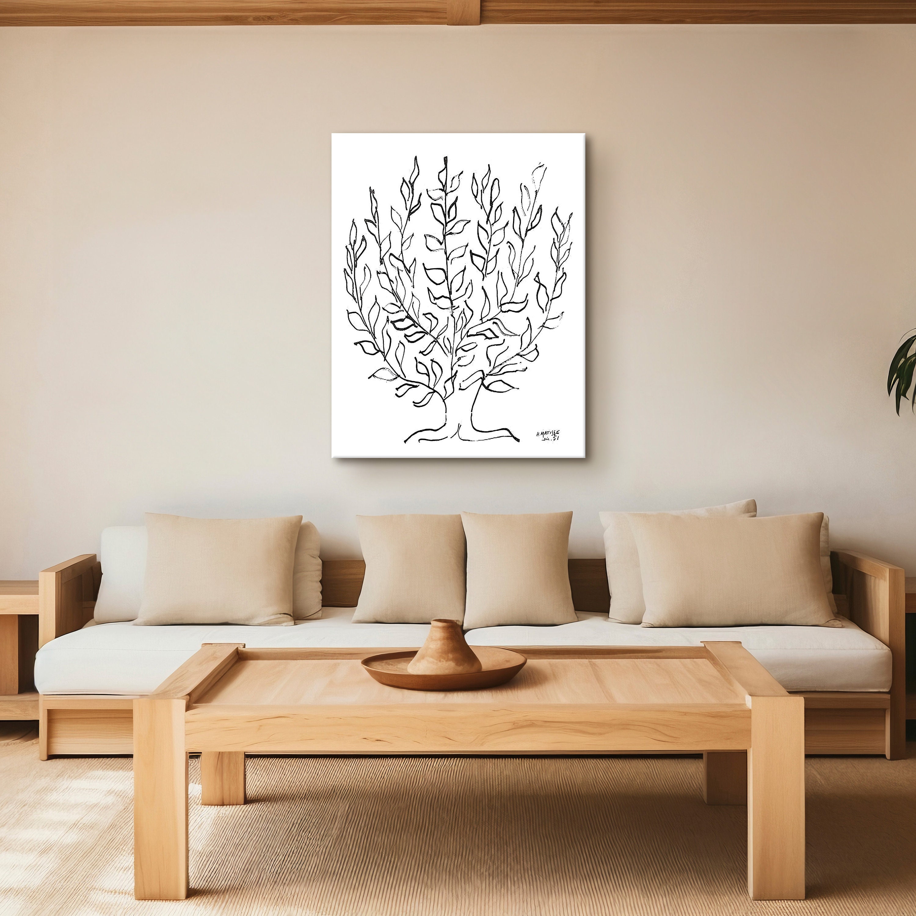 Henri Matisse Poster, the Plain Tree 1951 Poster, Vintage Tree Sketch ...