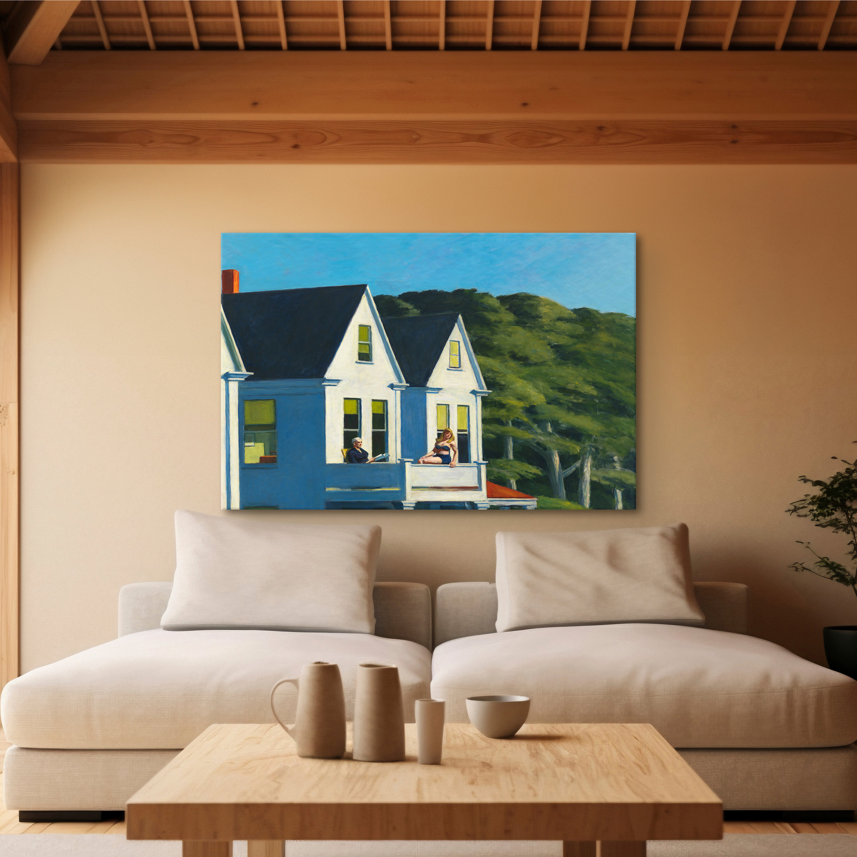 Edward Hopper, Second Story Sunlight, Art Reproduction, Fine Art Poster ...