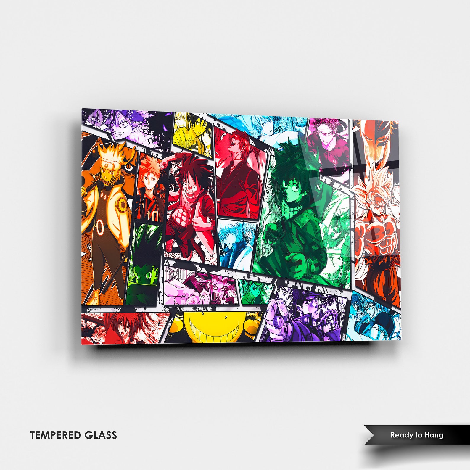 Anime All Characters Poster, Japanese Anime Manga Characters Canvas ...