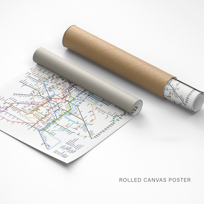 London Underground Tube Map, Metro Map, UK Subway Wall Decor, London ...