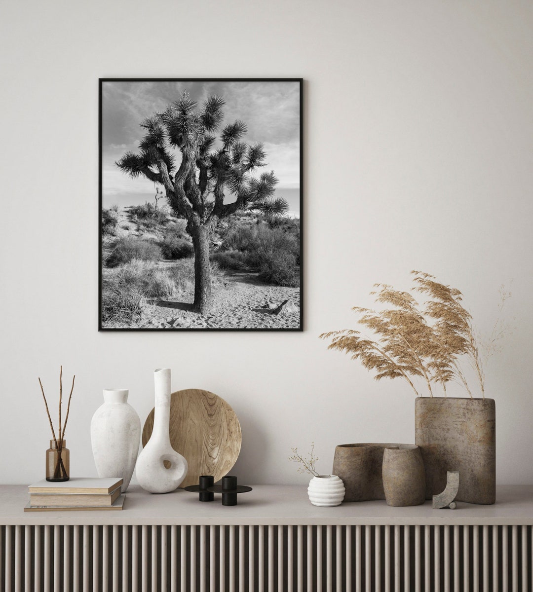 Black and White Joshua Tree Digital Print - Etsy