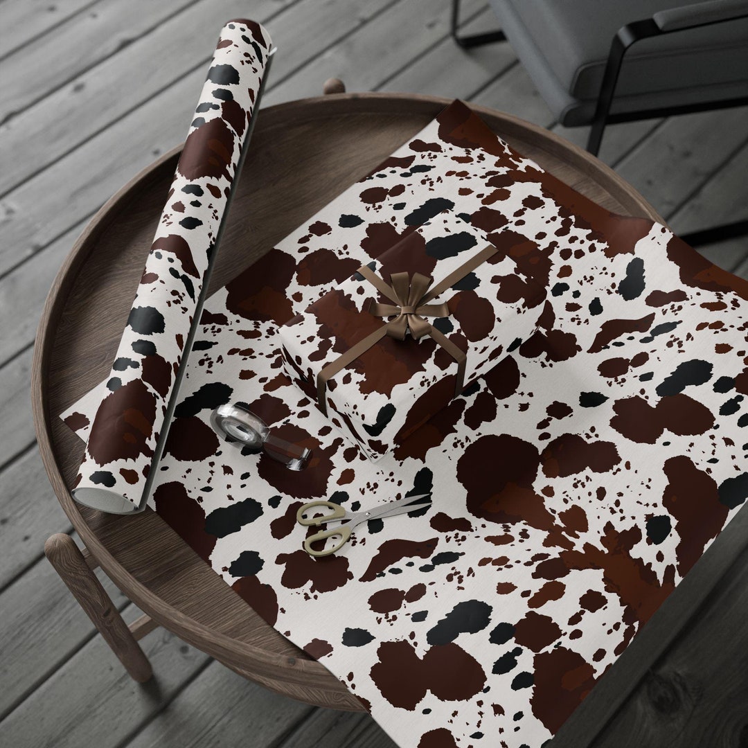 Western Wrapping Papers - Cow Print Gift Wrap - Valentine’s Day ...