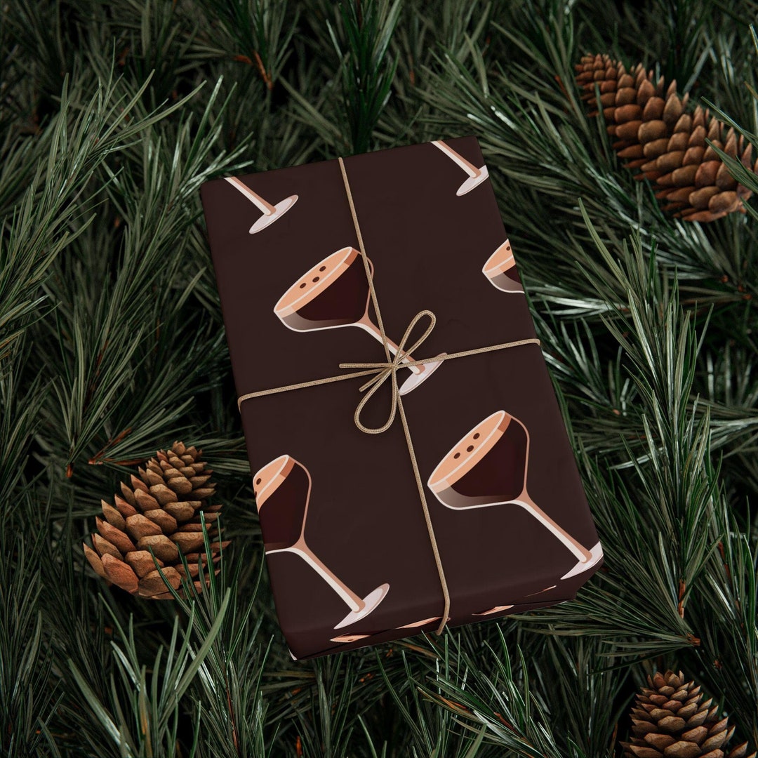 Espresso Martini Wrapping Paper Funny Cocktail Gift Wrap Cute Wrapping ...