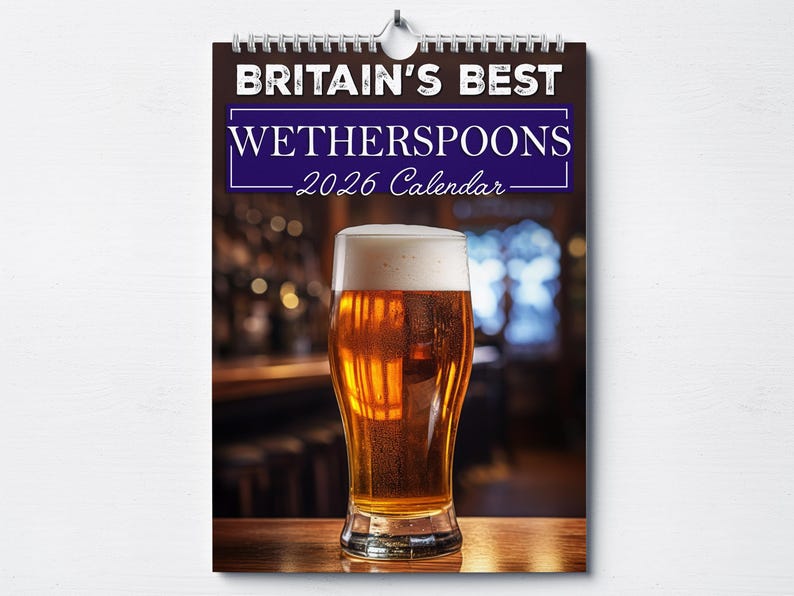 Britain's Best Wetherspoons 2026 Calendar | Funny Christmas Secret ...