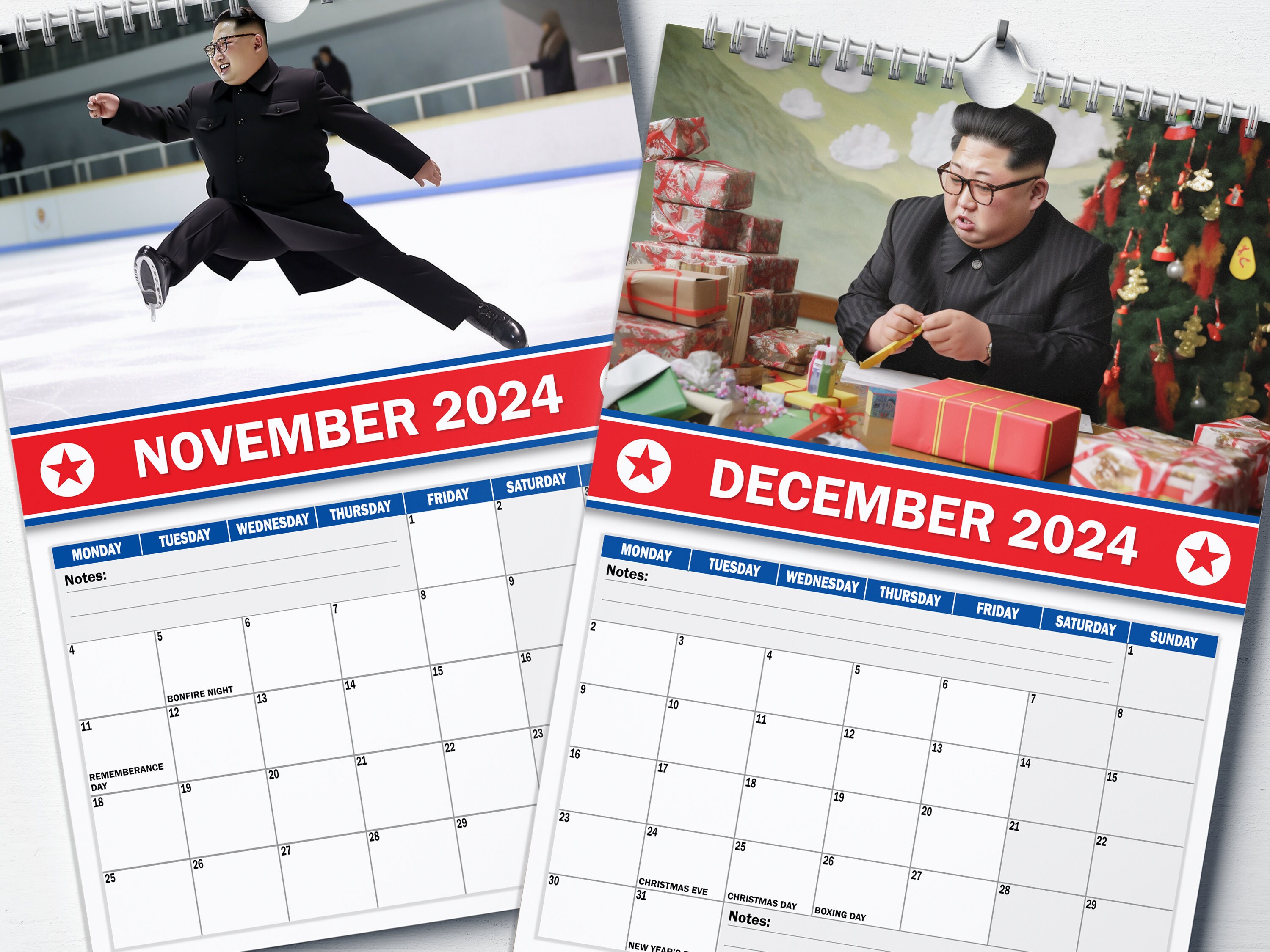 Kim Jong Fun 2024 Calendar | Funny Christmas Secret Santa Gift ...