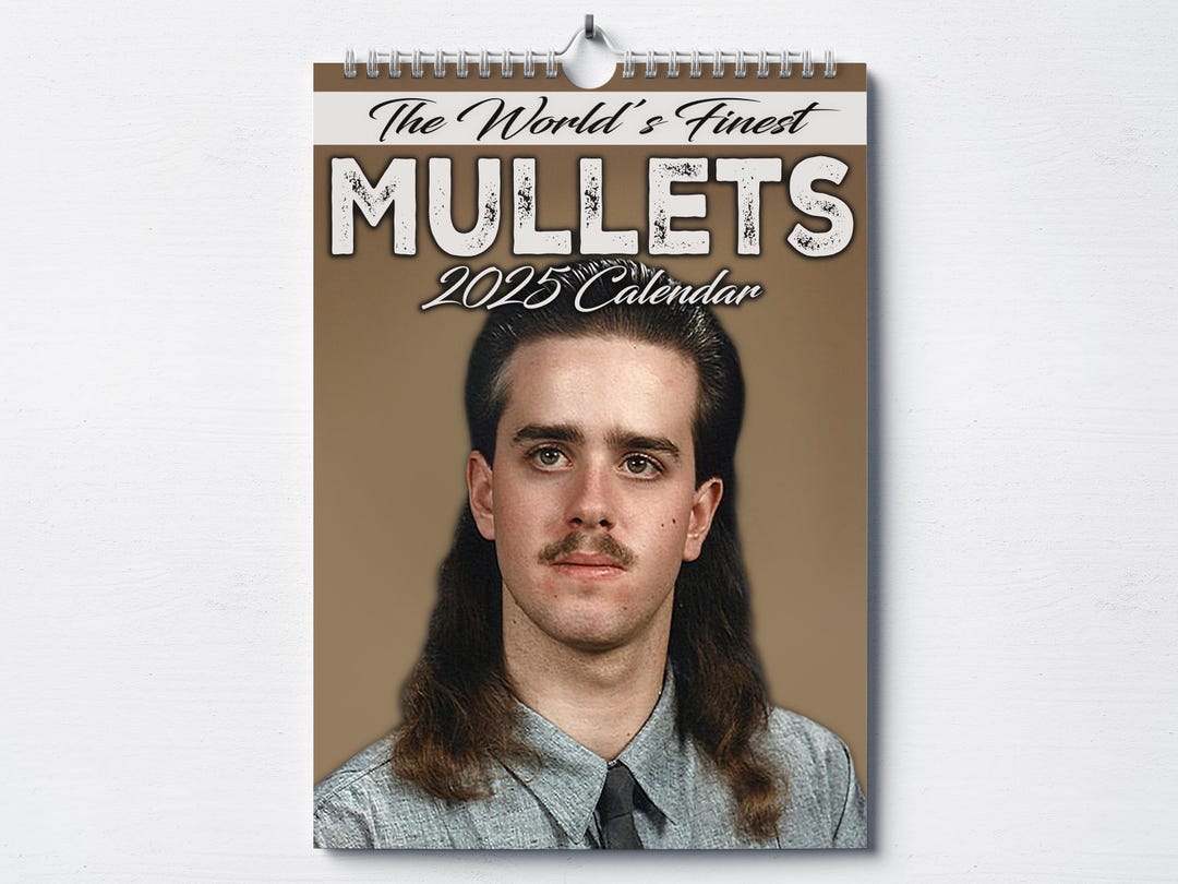 Mullets 2025 Wall Calendar Funny Christmas Secret Santa Gift Stocking ...