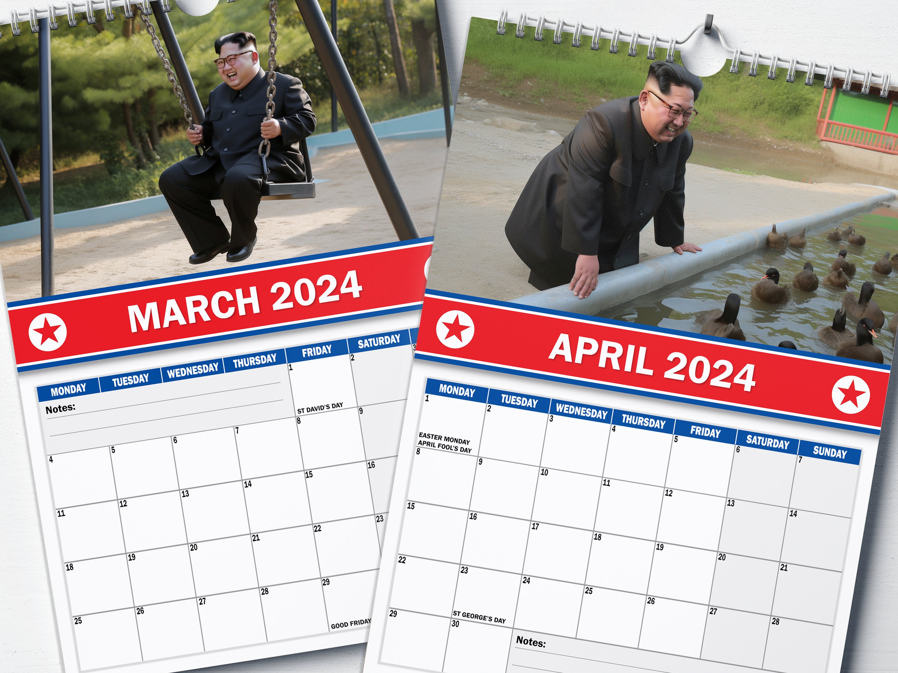 Kim Jong Fun 2024 Calendar | Funny Christmas Secret Santa Gift ...