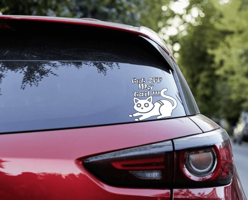 Funny Cat Decal Sticker, Cars Sticker Cat, Bumper Cat Decal Sticker ...