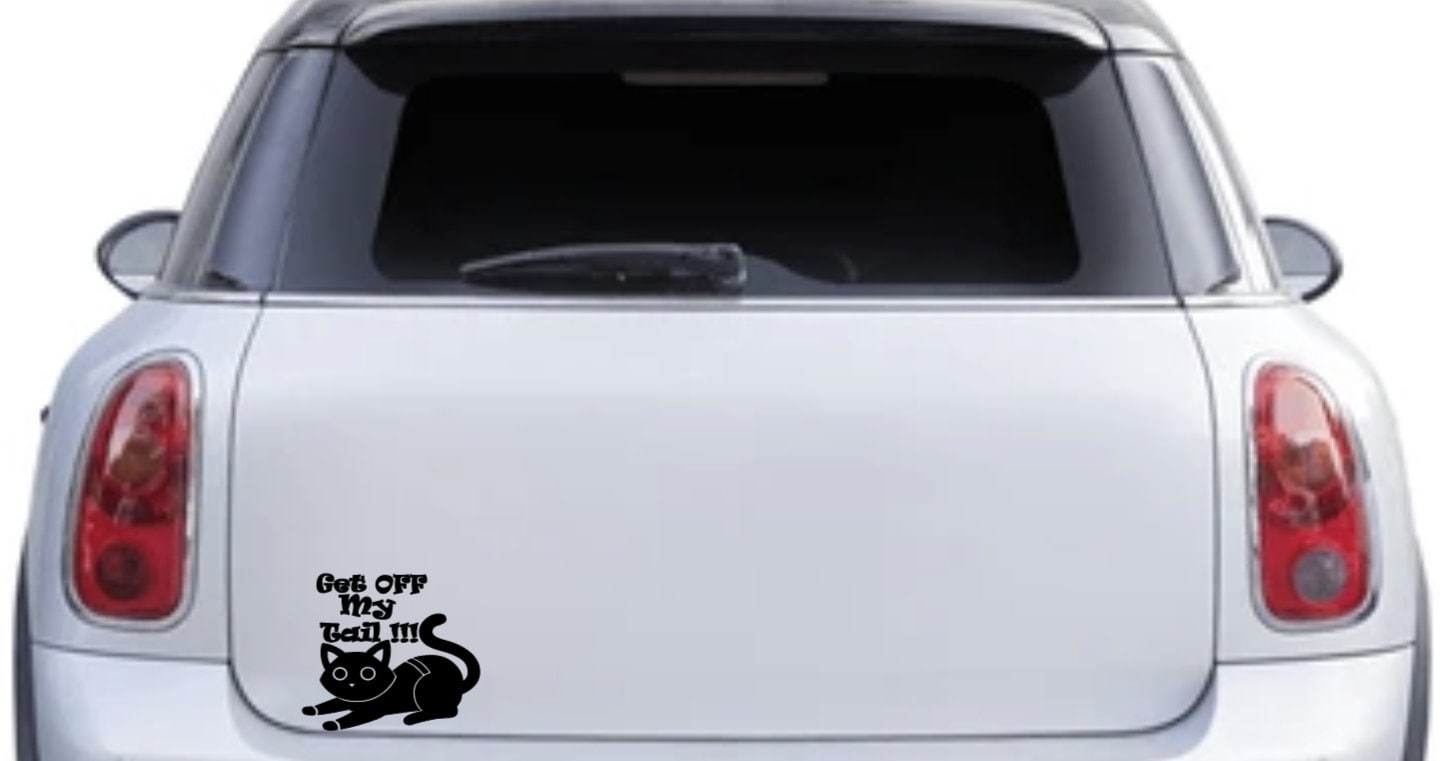 Funny Cat Decal Sticker, Cars Sticker Cat, Bumper Cat Decal Sticker ...