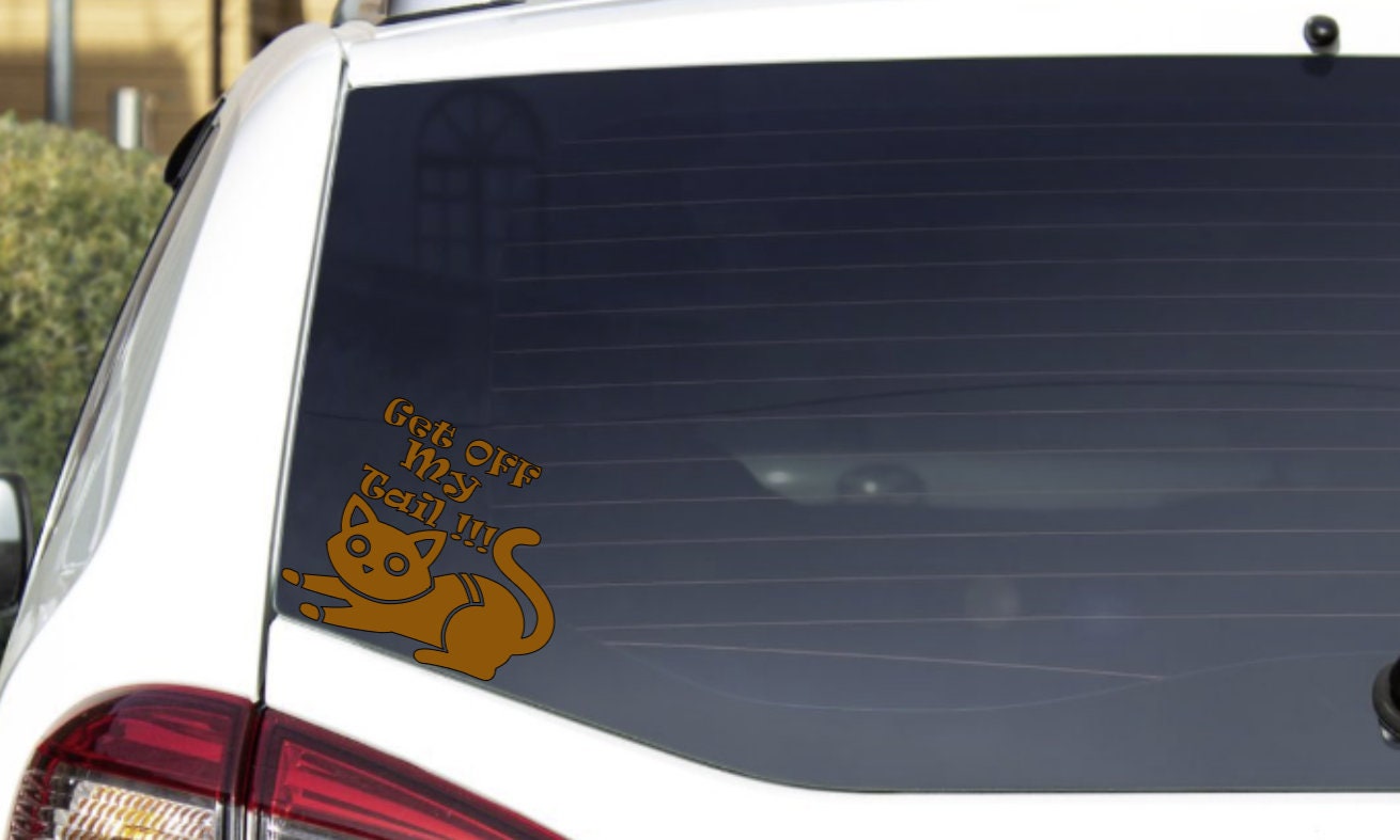 Funny Cat Decal Sticker, Cars Sticker Cat, Bumper Cat Decal Sticker ...