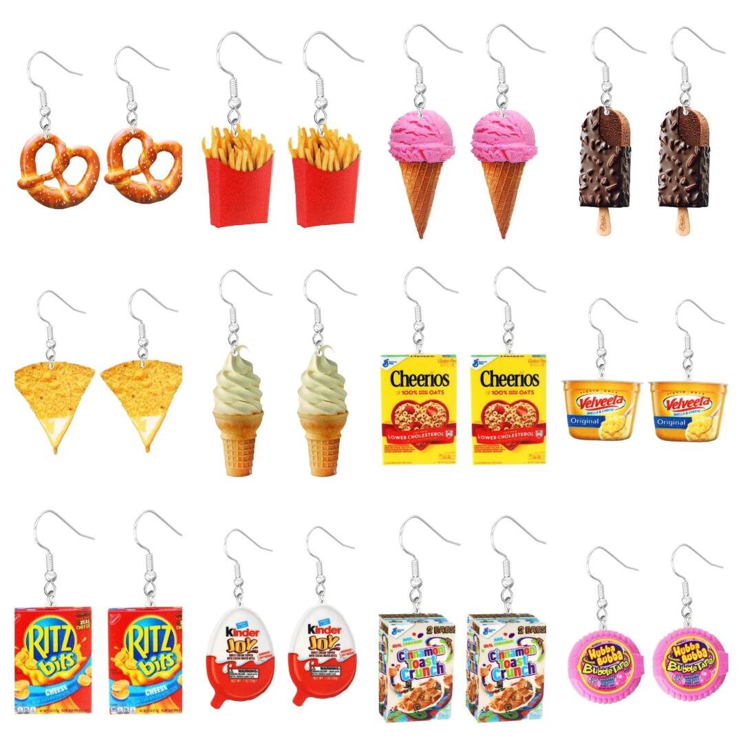 Fun Earrings, Novelty Earrings, Snack Earrings, Junk Food Earrings ...