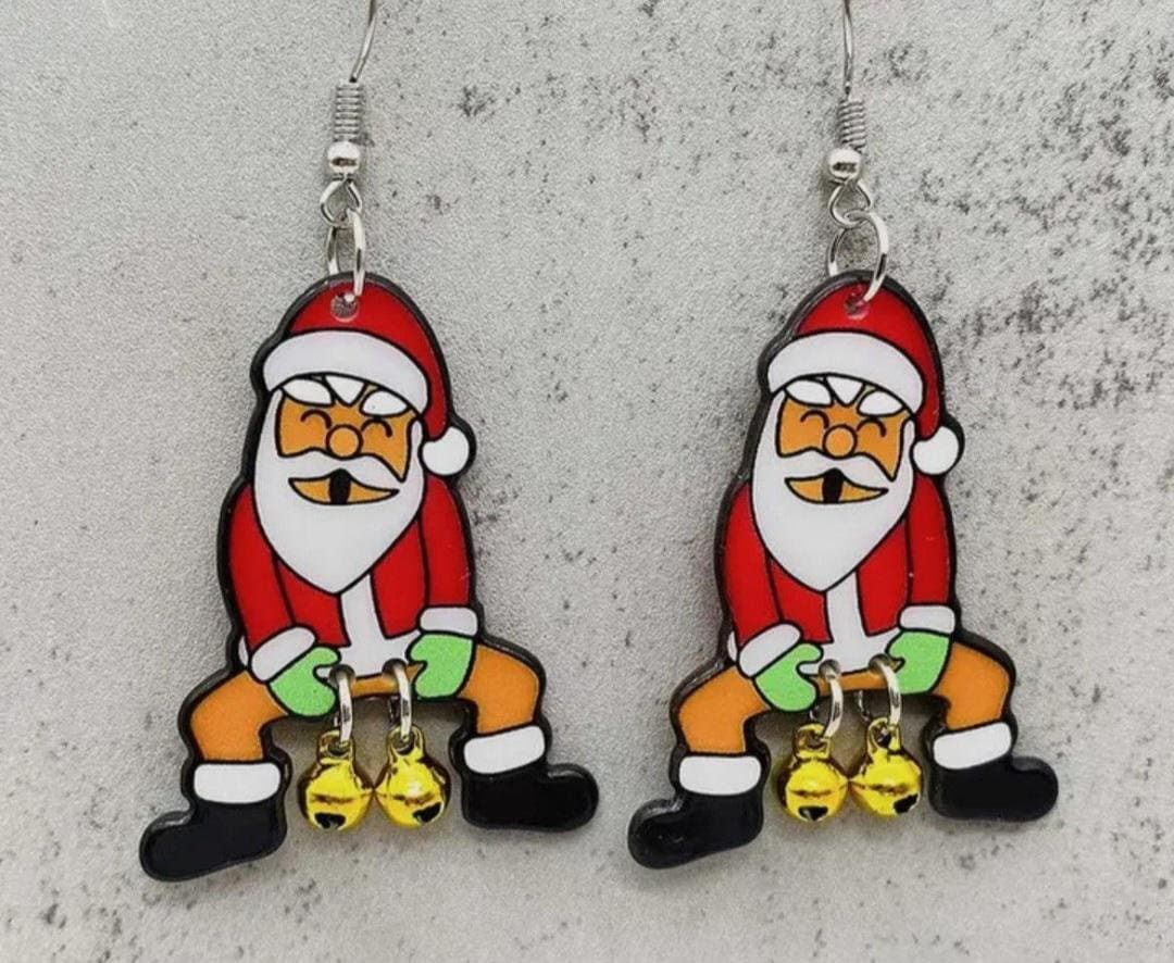 Funny Santa, Funny Earrings, Novelty Earrings, Silly Earrings ...