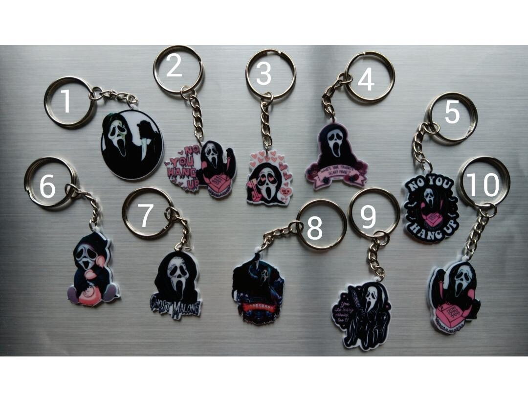 Scream Keychain Scary Keychain Fun Keychain Halloween Etsy