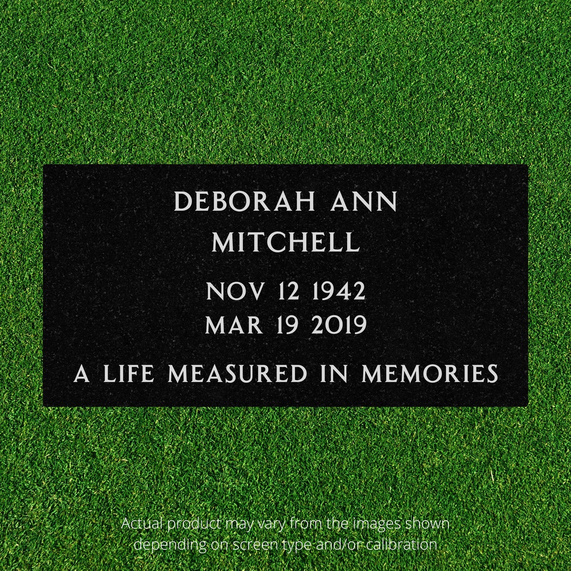 Grave Marker Headstone - Personalized, Engraved, Tombstone, Granite ...