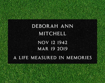 Grave Marker Headstone - Personalized, Engraved, Tombstone, Granite Headstone - 16x8x3 or ...