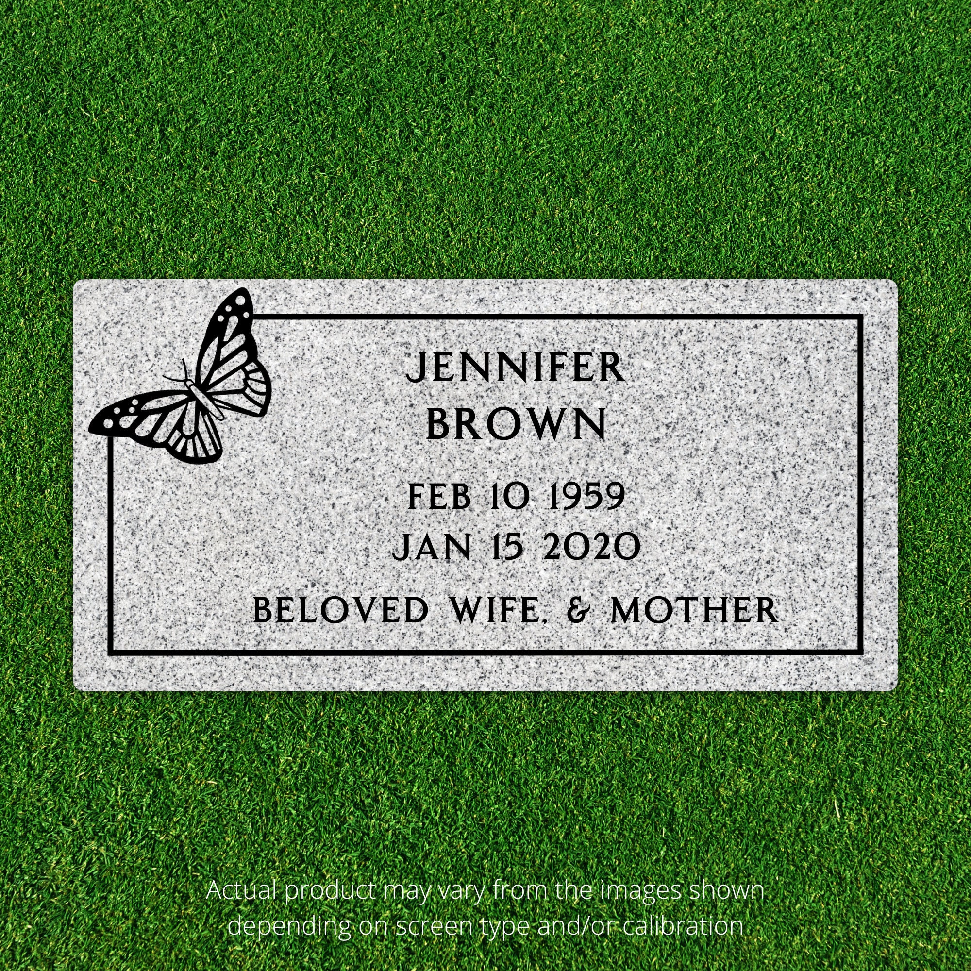 Grave Marker Headstone 16in X 8in X 3in Personalized, Engraved ...
