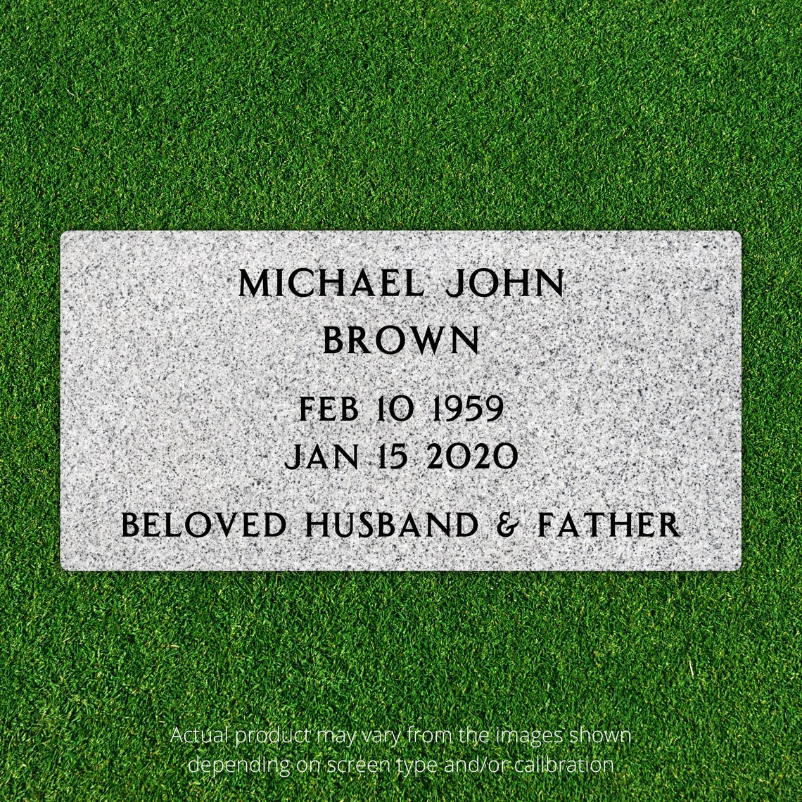 Grave Marker Headstone - Personalized, Engraved, Tombstone, Granite ...