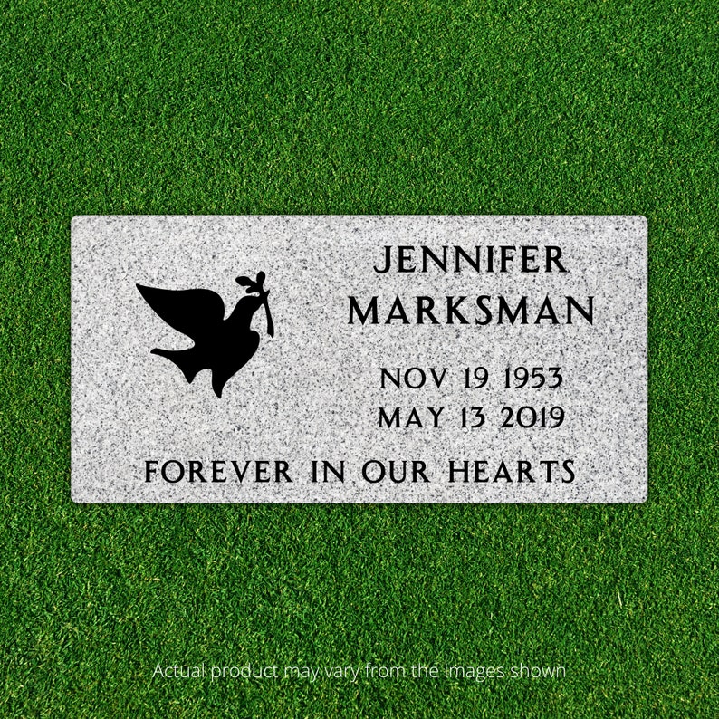 Grave Marker Headstone - 16in X 8in X 3in or 24in X 12in X 4in ...