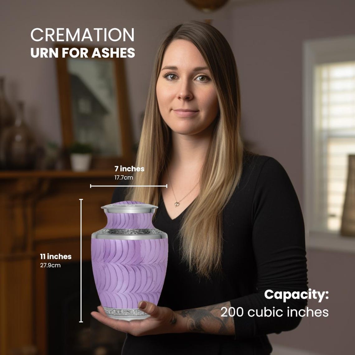 Urns for Human Ashes - Lavender Purple - Urn, Adult Cremation Urn ...