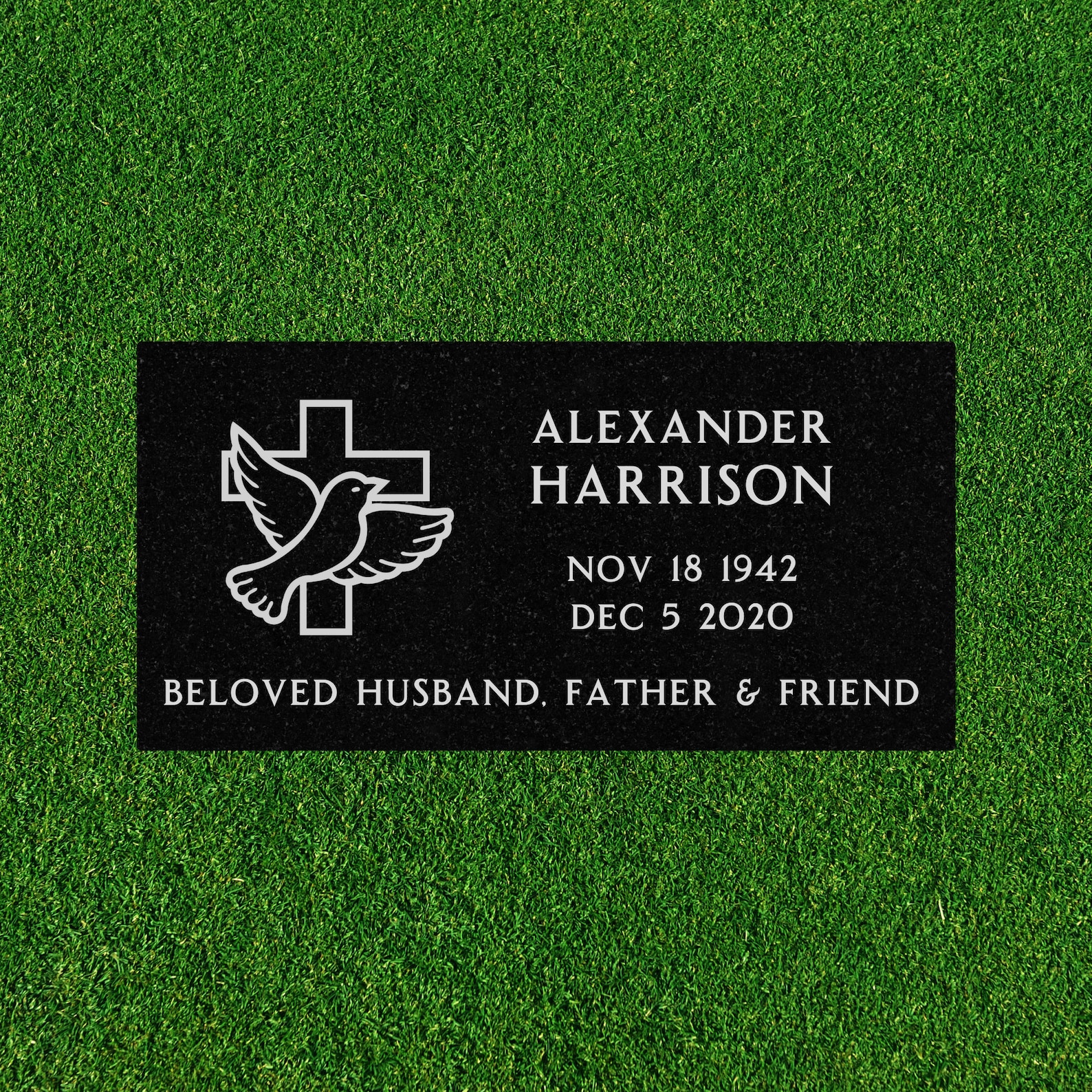 Grave Marker Headstone - 16in X 8in X 3in or 24in X 12in X 4in ...