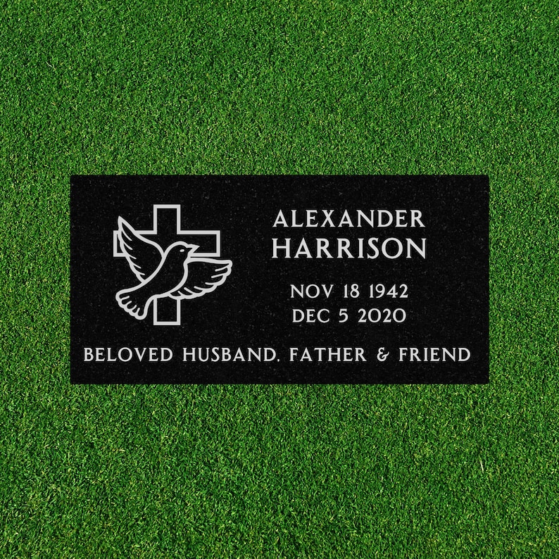 Grave Marker Headstone - 16in X 8in X 3in or 24in X 12in X 4in ...