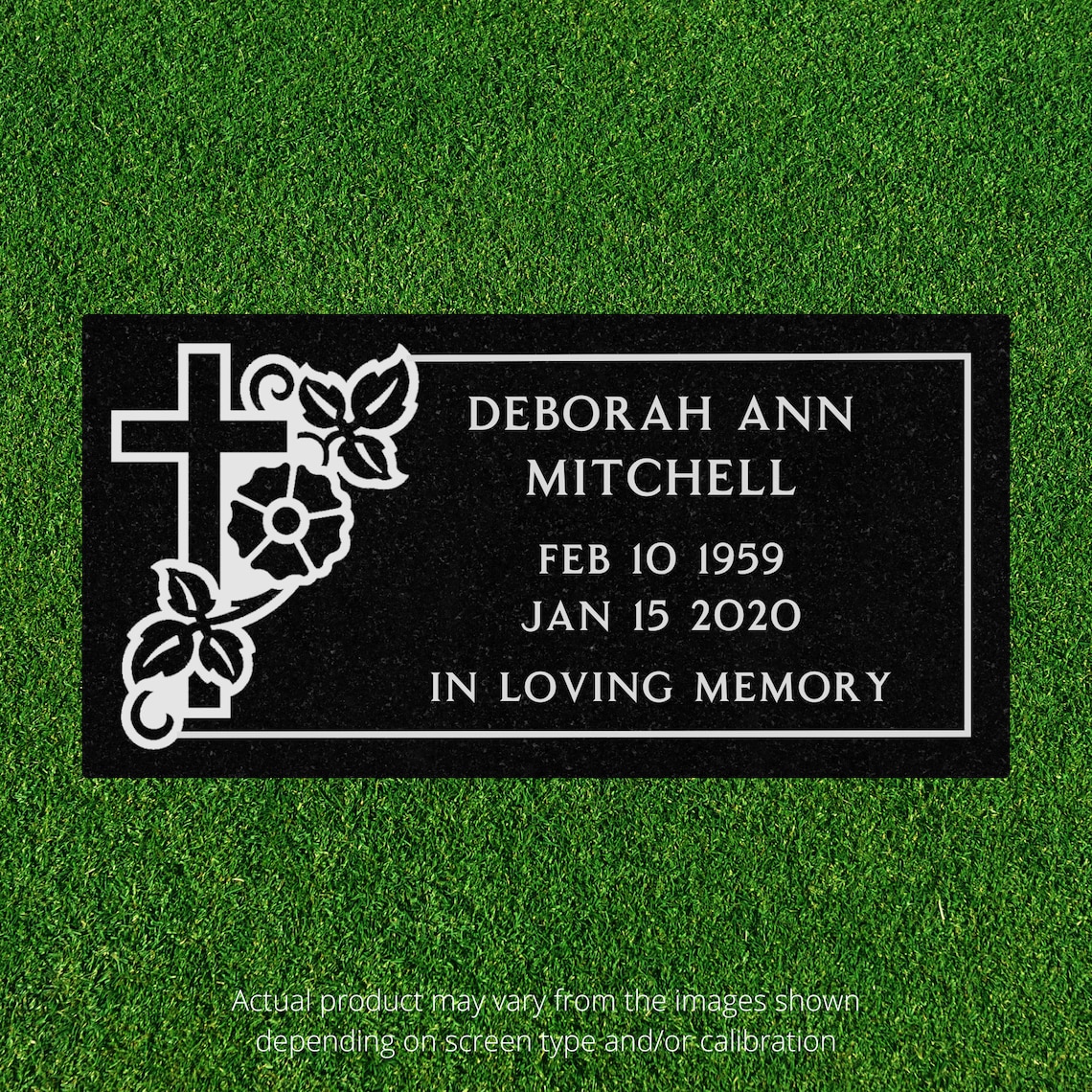 Grave Marker Headstone 24in X 12in X 4in Personalized, Engraved ...