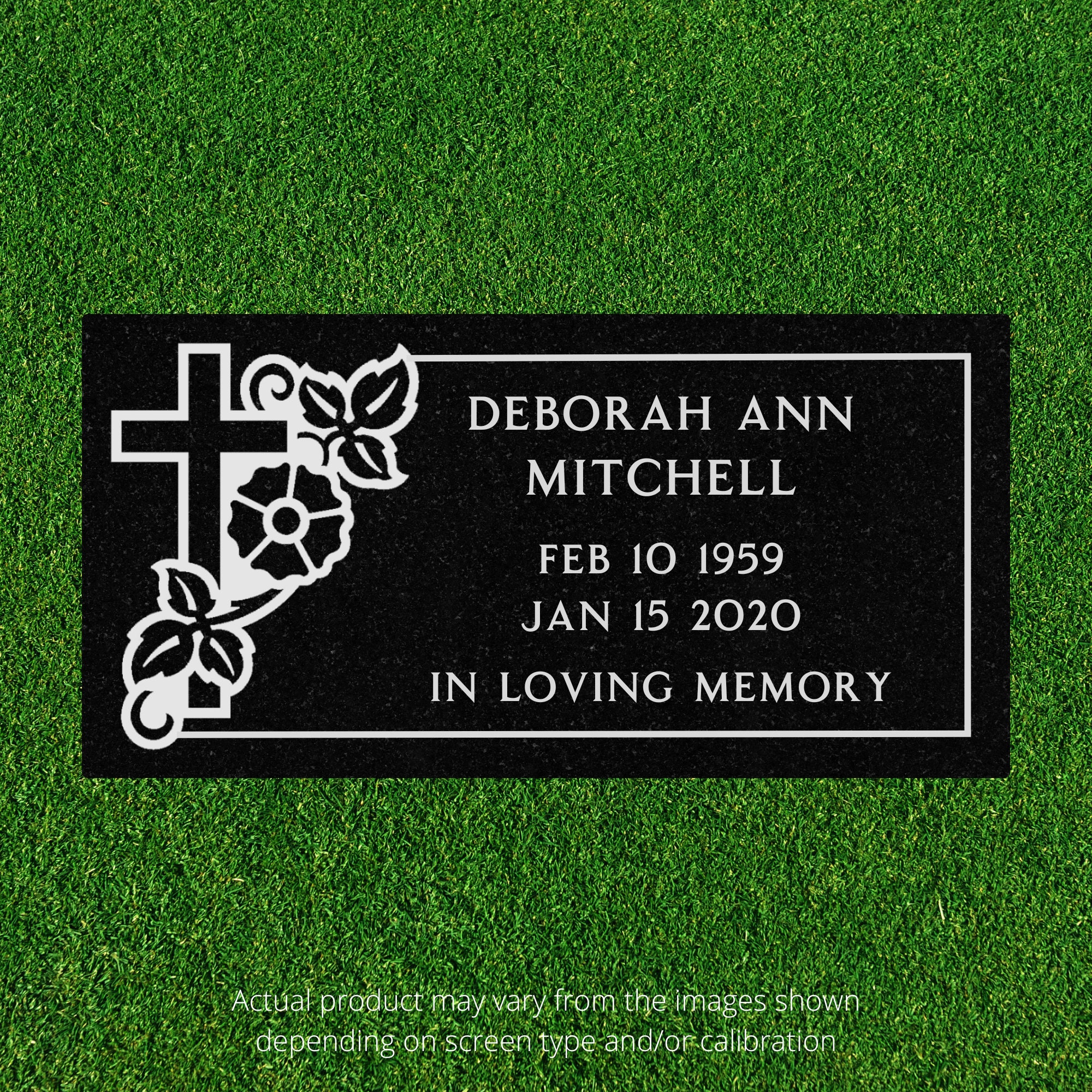 Grave Marker Headstone 24in X 12in X 4in Personalized, Engraved, Tombstone, Granite Headstone - Etsy