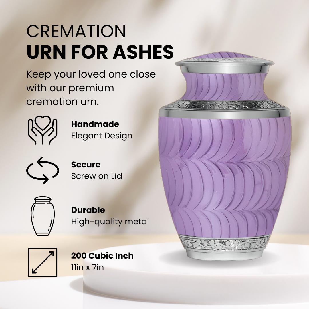 Urns for Human Ashes - Lavender Purple - Urn, Adult Cremation Urn ...
