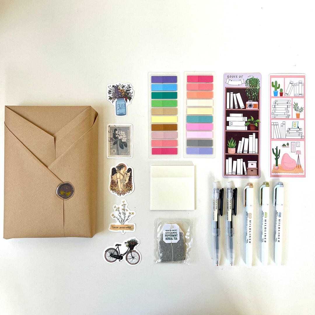 Book Annotation Kit Supplies, Tabs, Pens, Highlighters Gift for Book ...