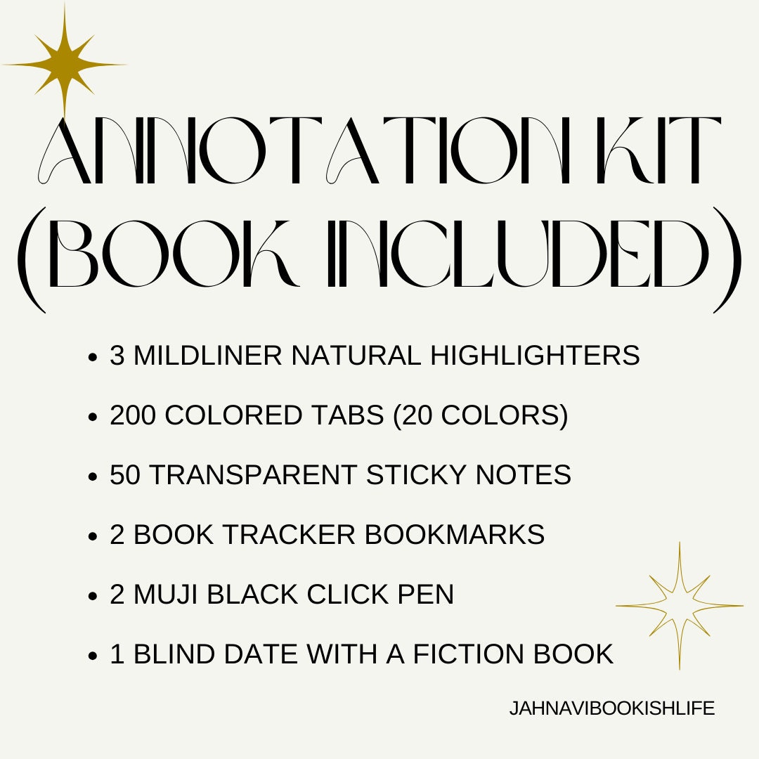 Book Annotation Kit Supplies, Tabs, Pens, Highlighters Gift for Book ...
