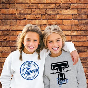 Shadow Lake Elementary Tigers Crewneck Sweatshirt, School Spirit ...