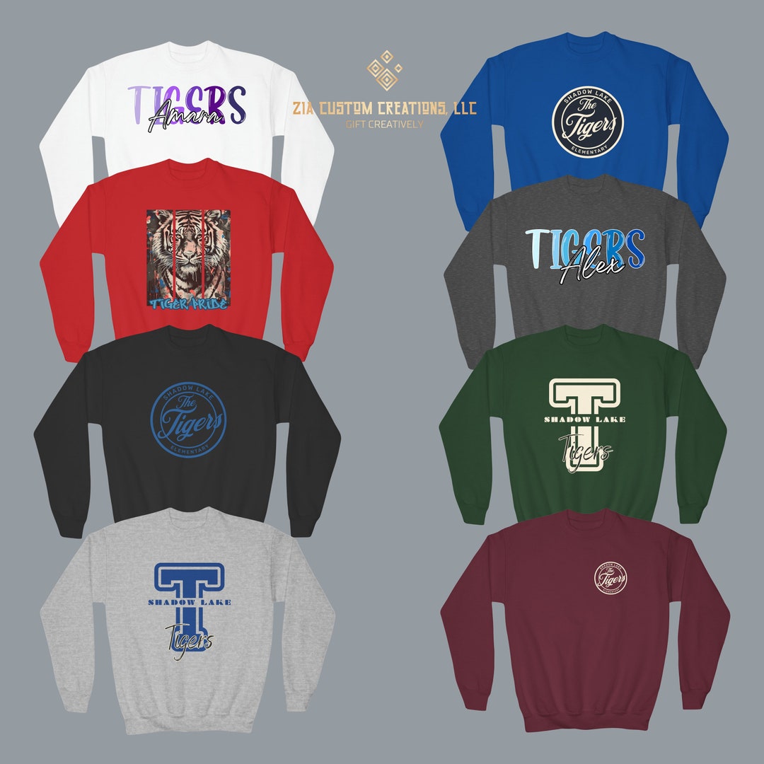 Shadow Lake Elementary Tigers Crewneck Sweatshirt, School Spirit ...
