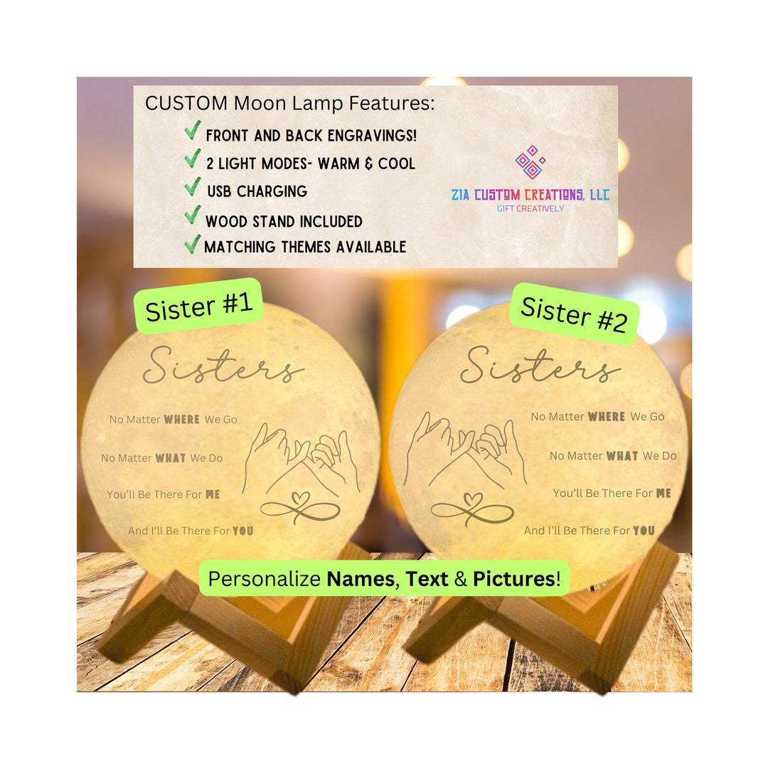 Large Photo Engraved Moon Lamp,moon Nightlight,first Christmas,lunar ...