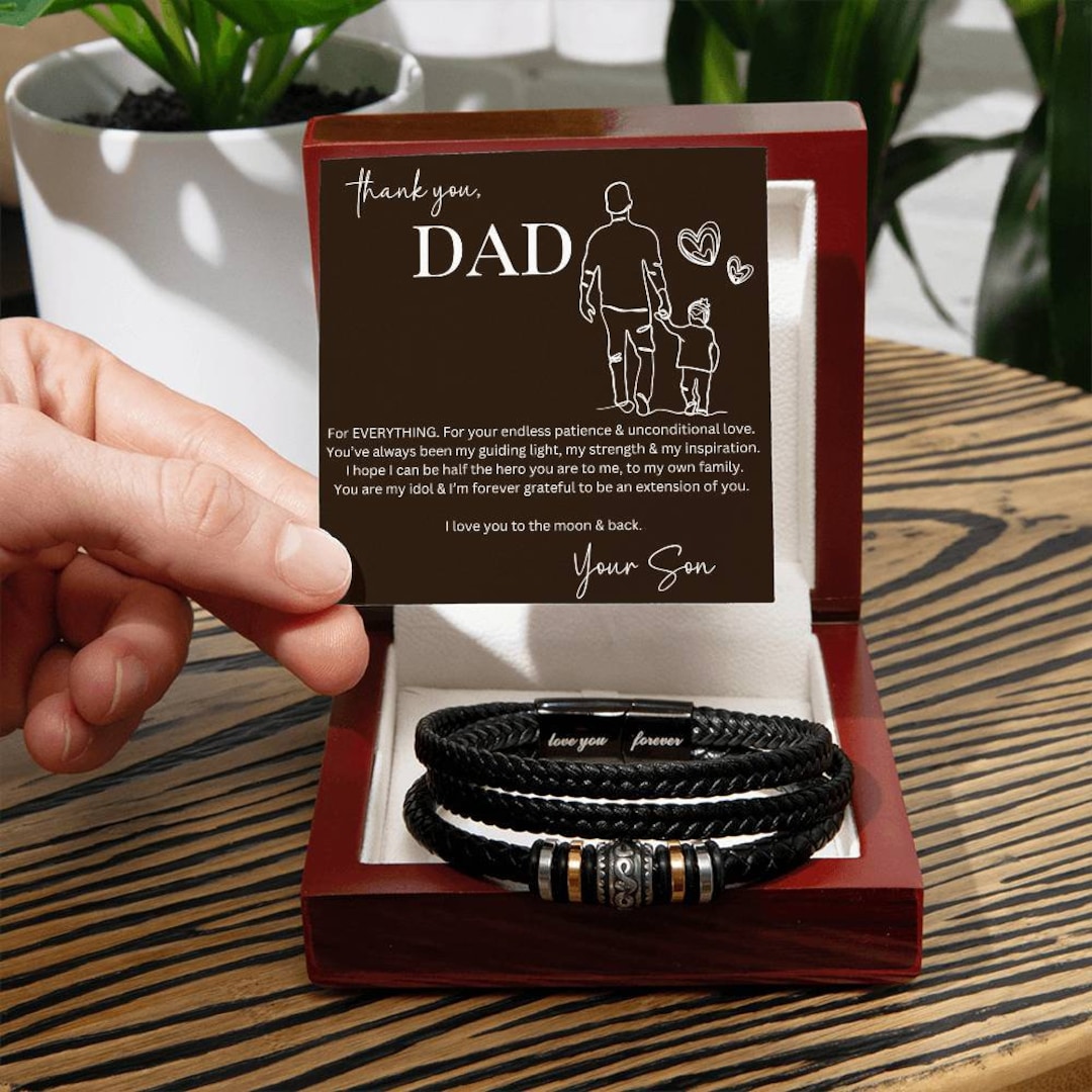 Thank You Dad Bracelet, Fathers Day Gift,i Love You Forever Bracelet ...