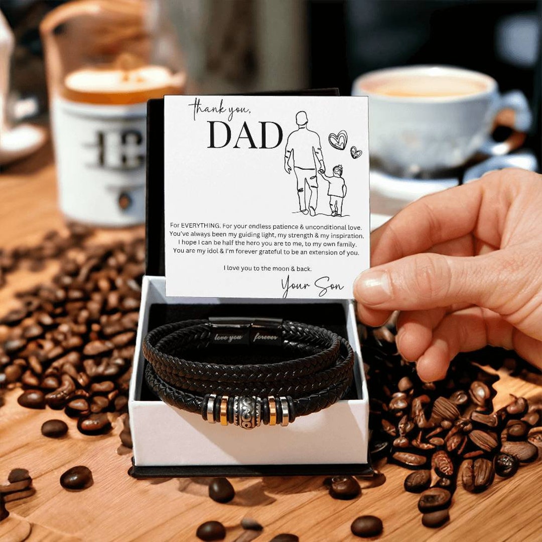 Thank You Dad Bracelet, Fathers Day Gift, I Love You Forever Bracelet ...