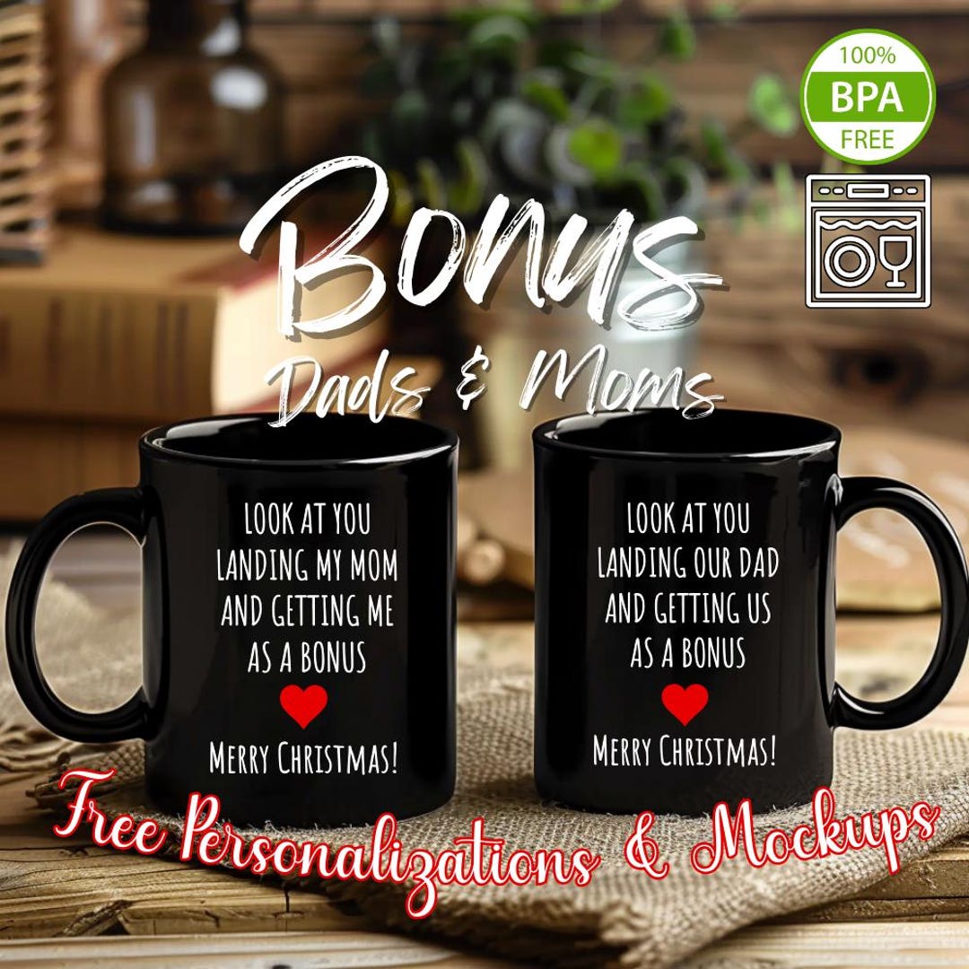 Bonus Dad Mug,bonus Mom,holiday Funny Dad Cup,look at You Landing My ...