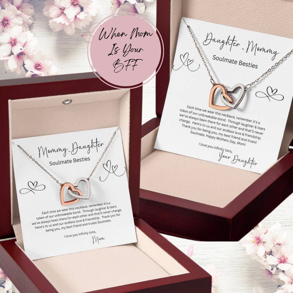 Mother Daughter Matching Necklaces,matching Set of 2 Interlocking ...