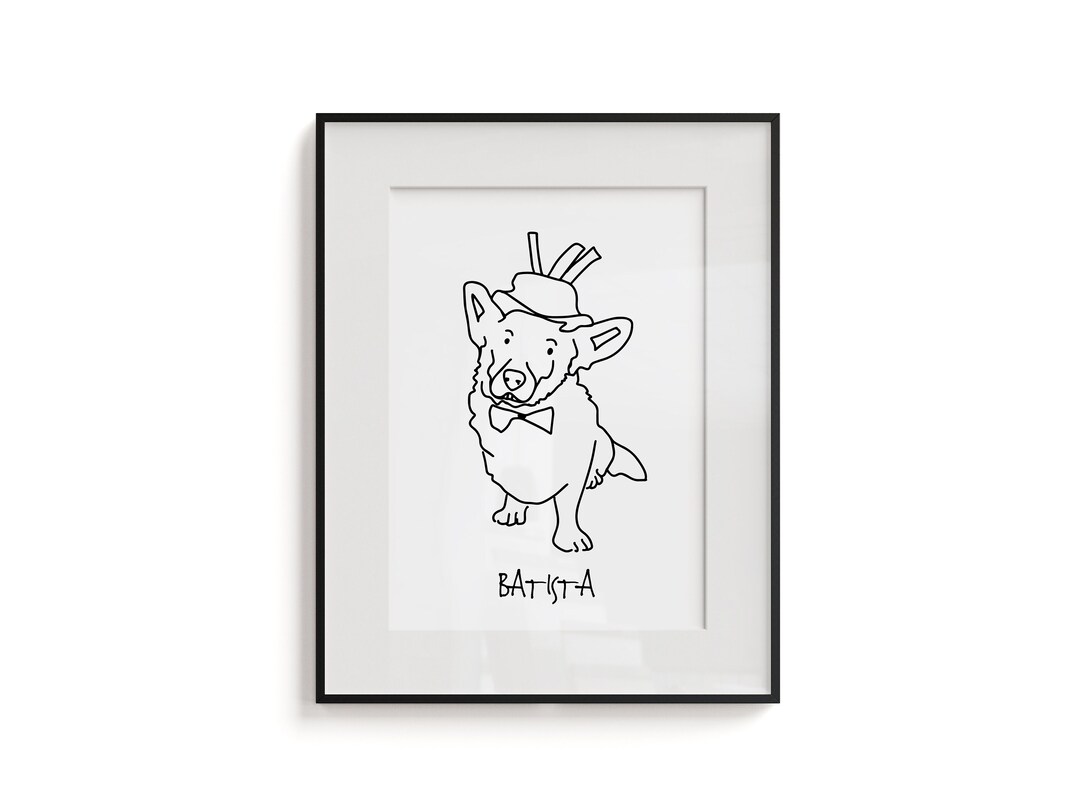 Custom Bad Pet Portrait, Line Drawing, Funny Dog Portrait, Bad Portrait ...