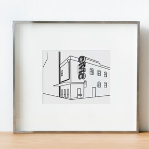 Custom House Line Art, Custom House Sketch, Building Line Art, Outline ...