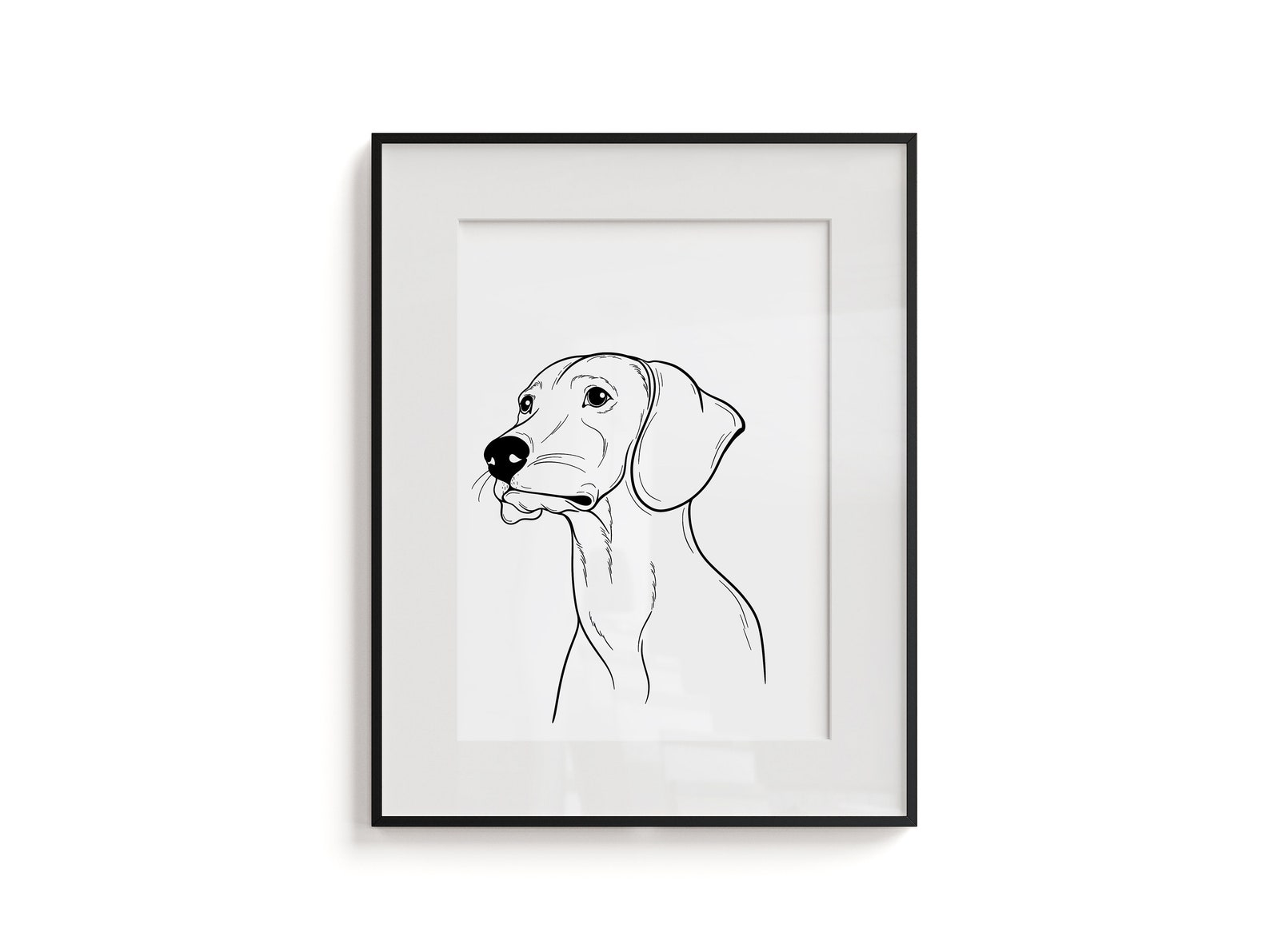 Custom Dog Portrait, Line Drawing, Pet Art, Line Dog Portrait, Dog ...
