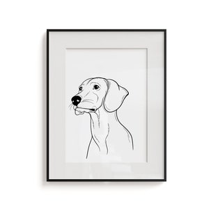 Custom Dog Portrait, Line Drawing, Pet Art, Line Dog Portrait, Dog ...