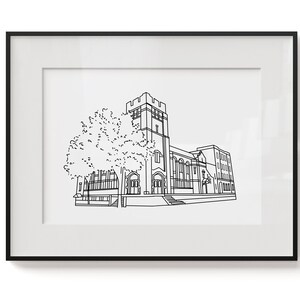 Custom House Line Art, Custom House Sketch, Building Line Art, Outline ...