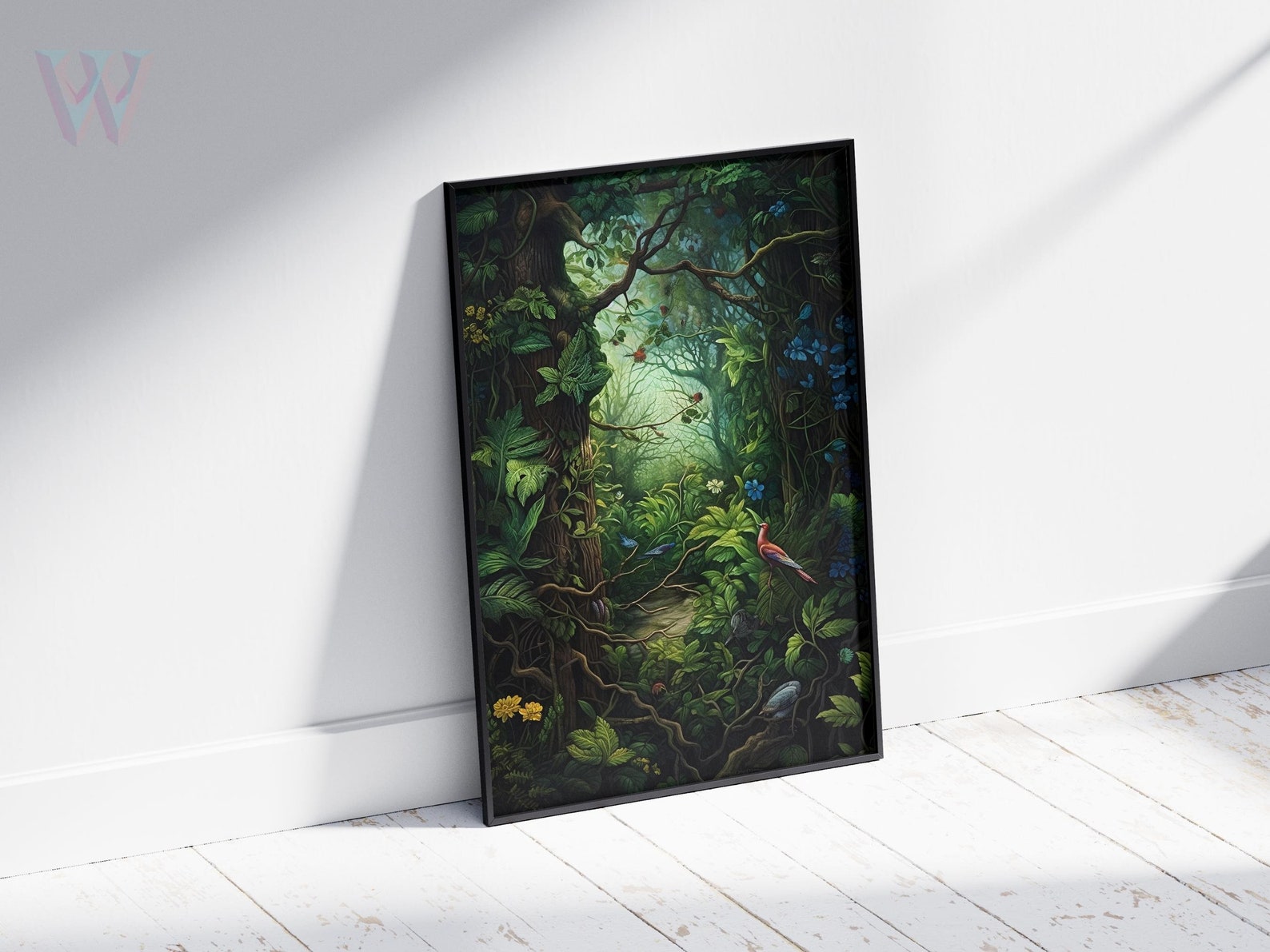Nature Wall Art Green Nature Poster, Botanical Illustration Print ...