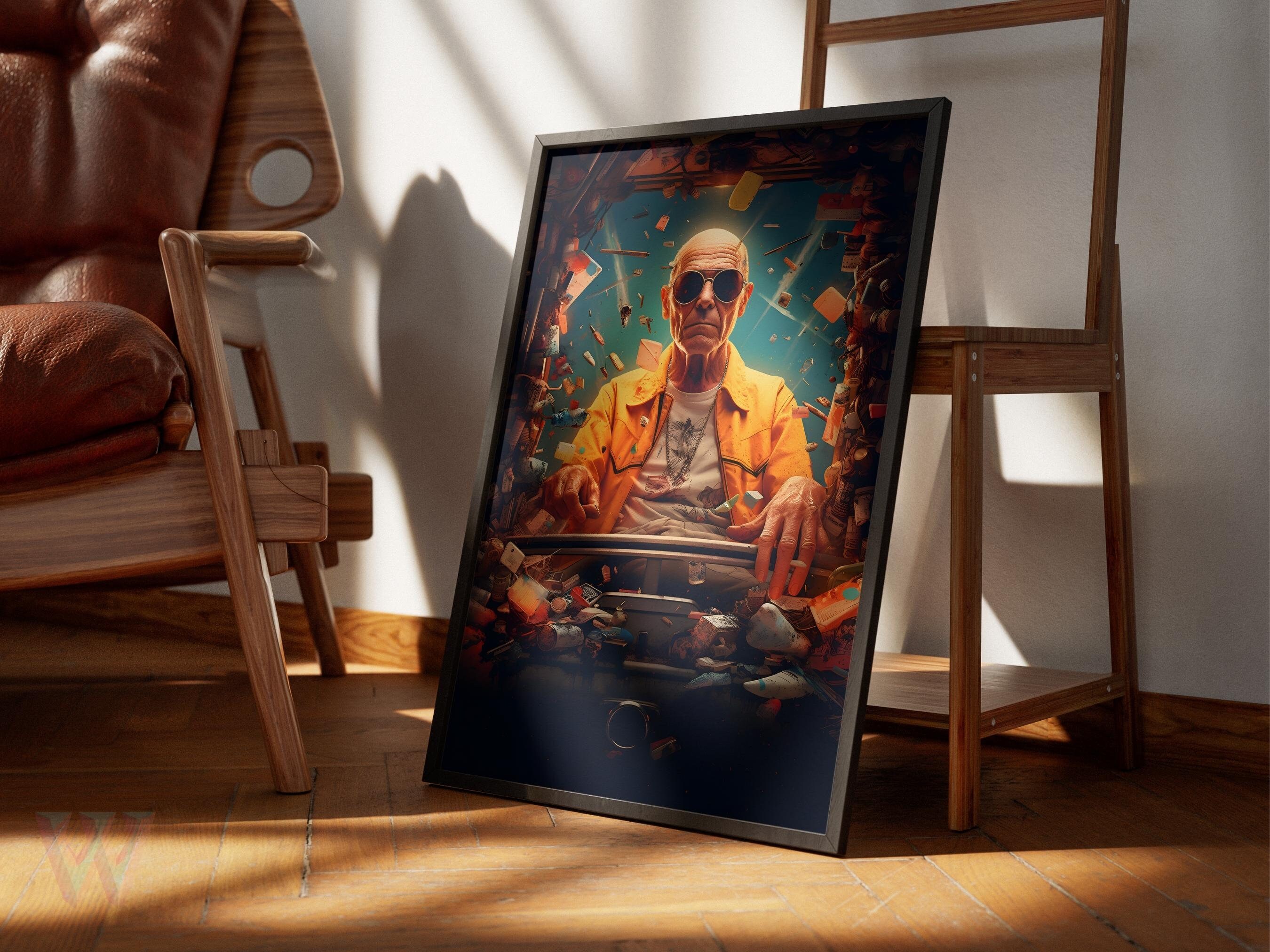 Hunter S. Thompson Poster, Hunter S Thompson Wall Art, Illustration ...