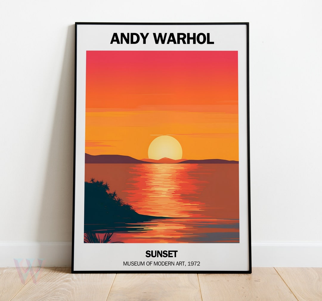 Andy Warhol Digital Poster Printable Sunset Wall Art Vibrant Home Decor ...