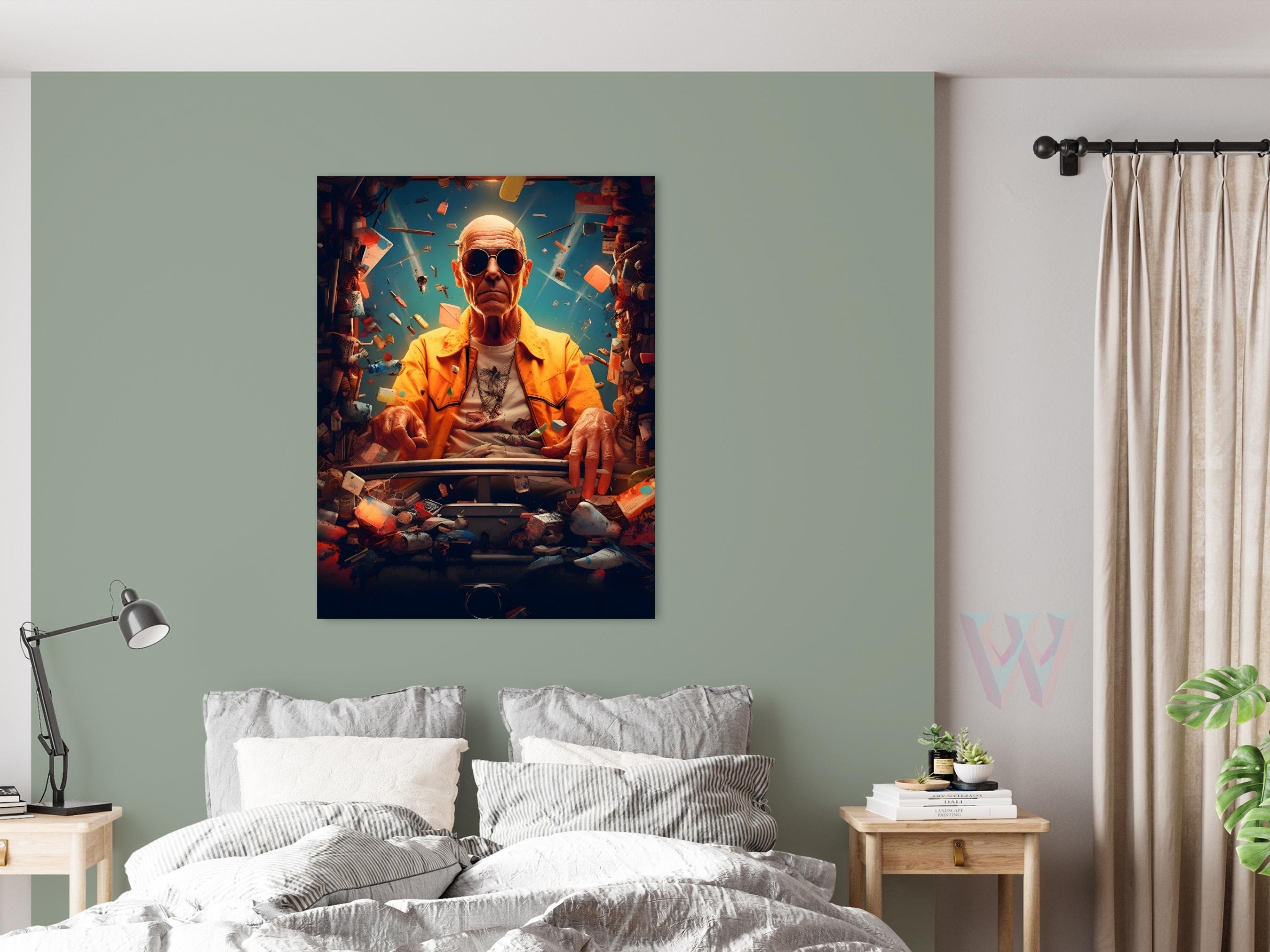 Hunter S. Thompson Poster, Hunter S Thompson Wall Art, Illustration ...