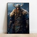 Viking Poster, Nordic Mythology Art Print, Scandinavian Warrior Wall ...