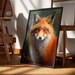 Fox Wall Art and Poster, Printable Red Fox Illustration in Earthy Tones ...