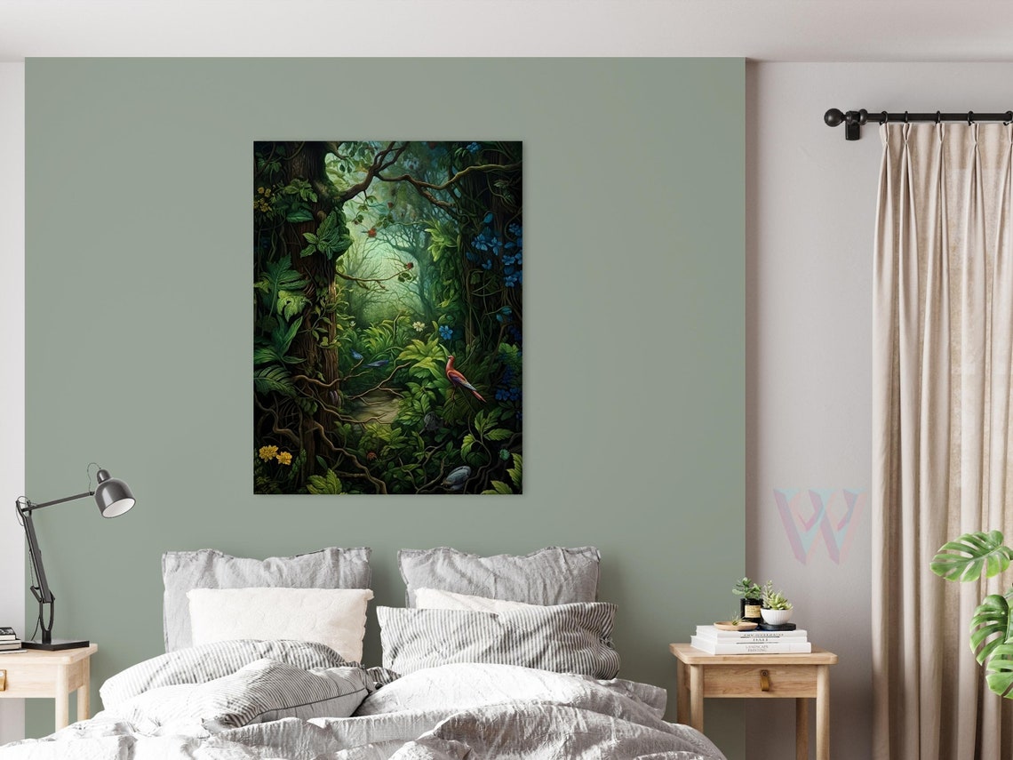 Nature Wall Art Green Nature Poster, Botanical Illustration Print ...