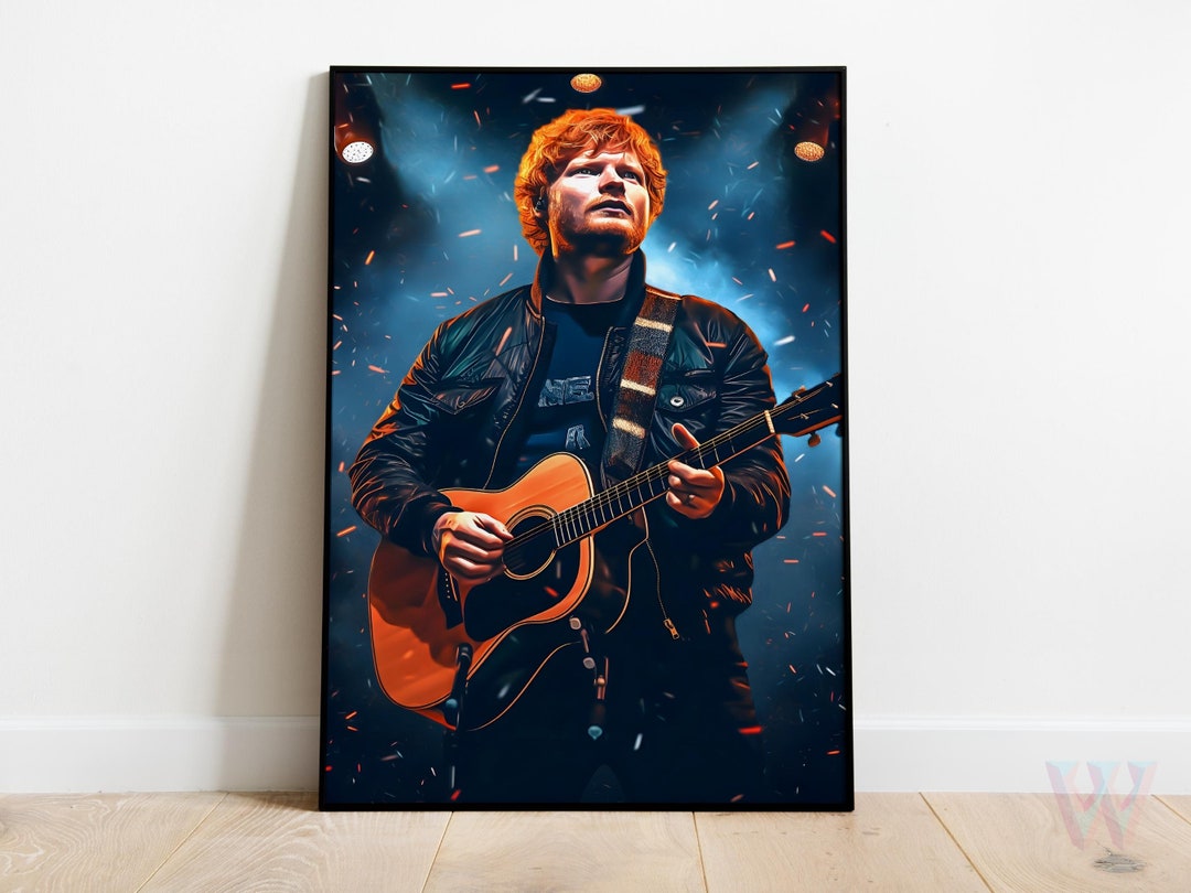 Ed Sheeran Poster, Ed Sheeran Poster Prints, Pop Music Wall Art Print ...
